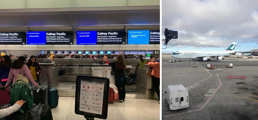 Cathay Pacific at the San Francisco International Airport SFO