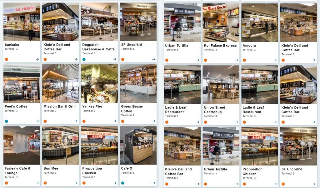 Food - Restaurants at San Francisco Airport